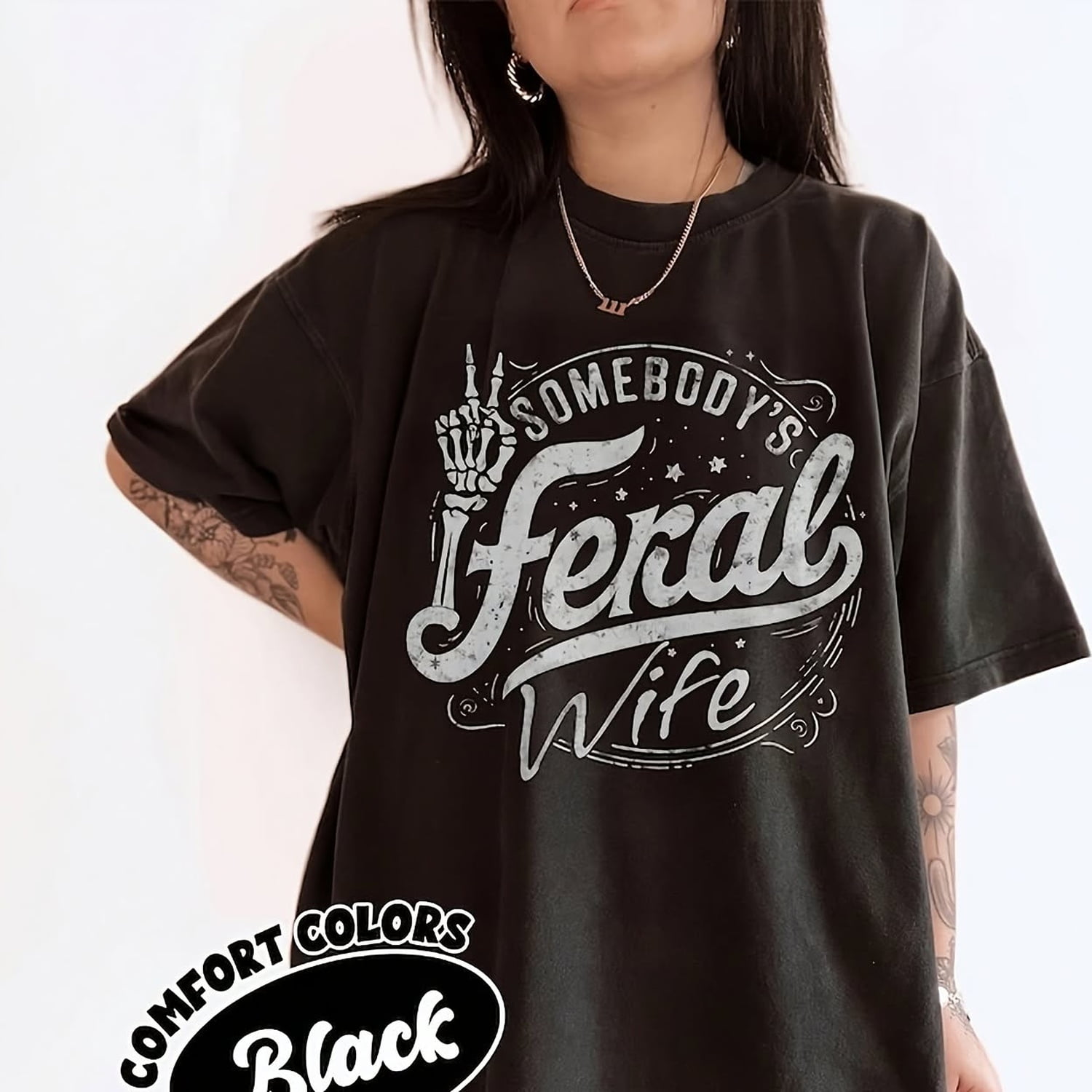 Summer MeB1Ody's Wife T-S1Hirt, Funny Wild Woman Graphic For Summer ...