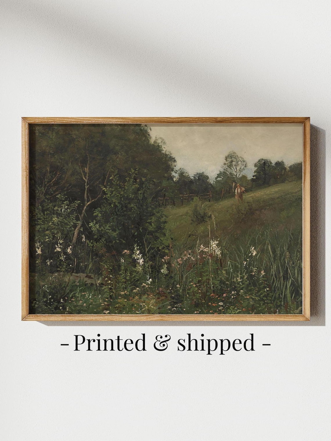Summer Meadow Landscape Poster: Vintage Cottagecore Nature Wall Art ...