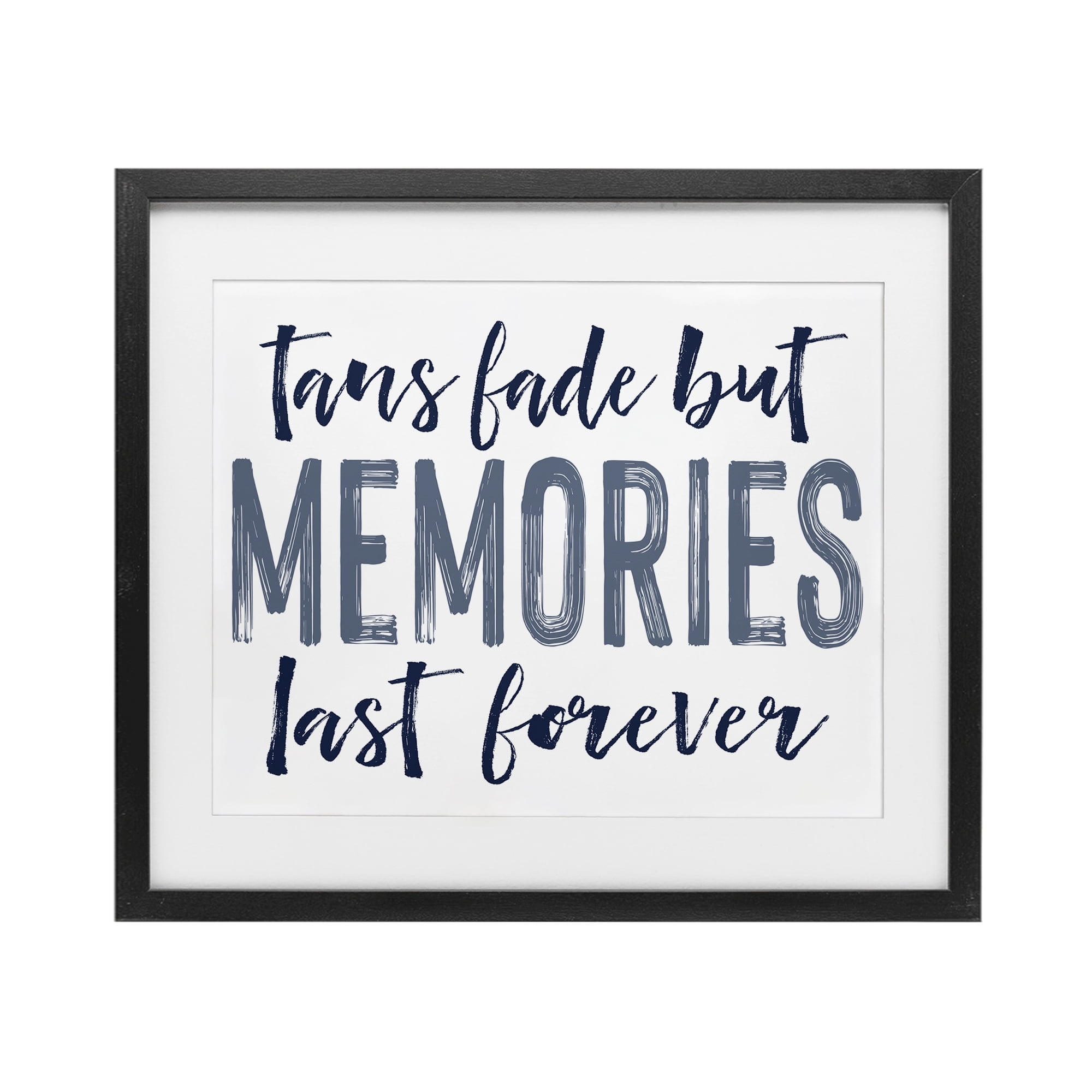 Summer Memories Last Forever Black Framed Print Under Glass, design by ...