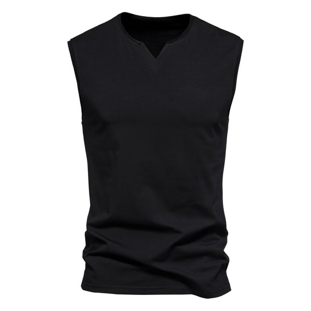 Summer Men Fashion Vest O Neck Tank Top Sleeveless Cotton Bottoming