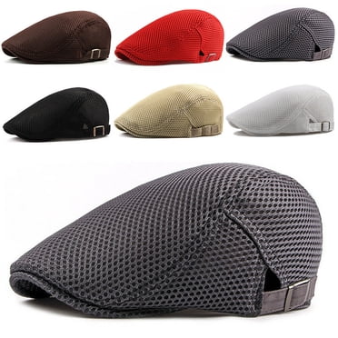 Htwon Men Breathable Herringbone Newsboy Gatsby Cap Ivy Flat Hat Winter ...