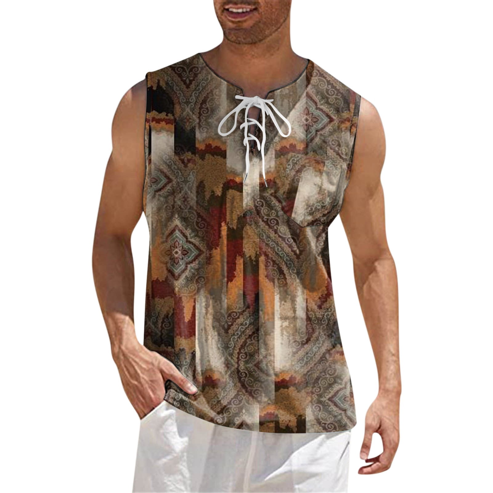 Summer Men Tank Top Sleeveless 3D Retro Vest Male Cool Camis Dailywear ...