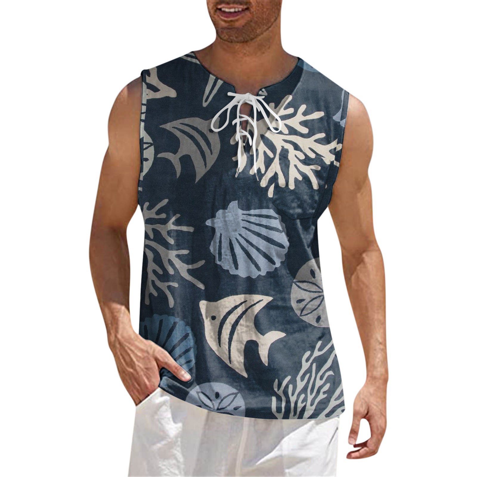 Summer Men Tank Top Sleeveless 3D Retro Vest Male Cool Camis Dailywear ...