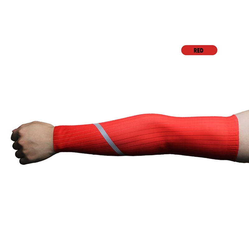 Summer Men Women Reflective Cycling Sleeves Arm Warmers Sun UV ...