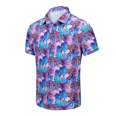 SSLR Men's XMAS Holiday Themed Santa Claus Tropical Ugly Hawaiian ...