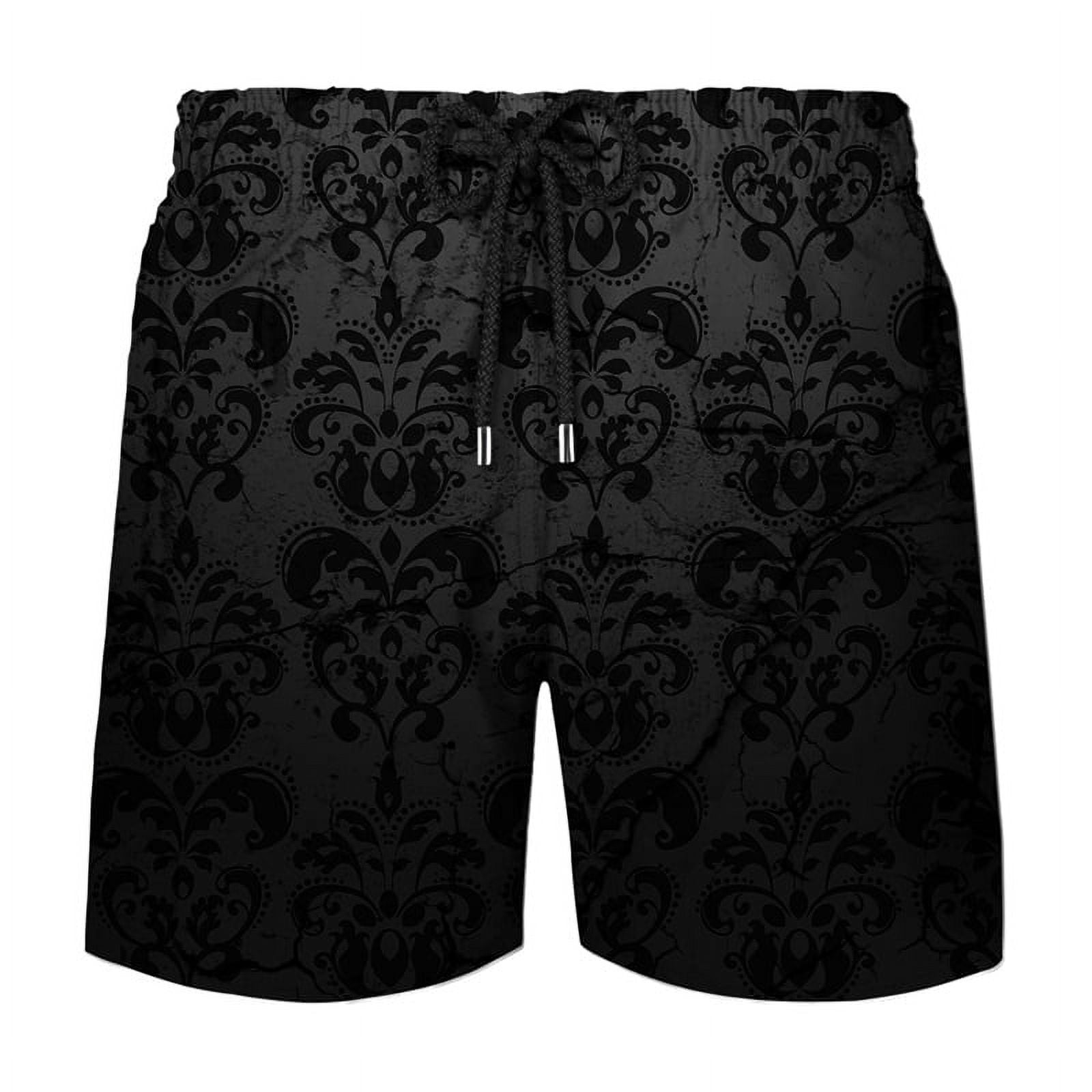 Summer Mens Shorts 3D Optical n Print Beach Short Pants Casual Male Gym ...
