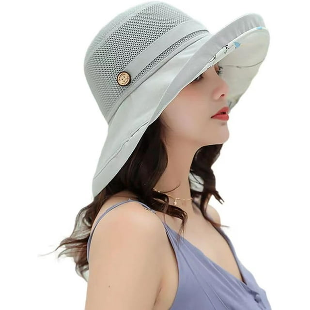 Summer Mesh Sun Hats For Women Uv Protection Wide Brim Packable Beach