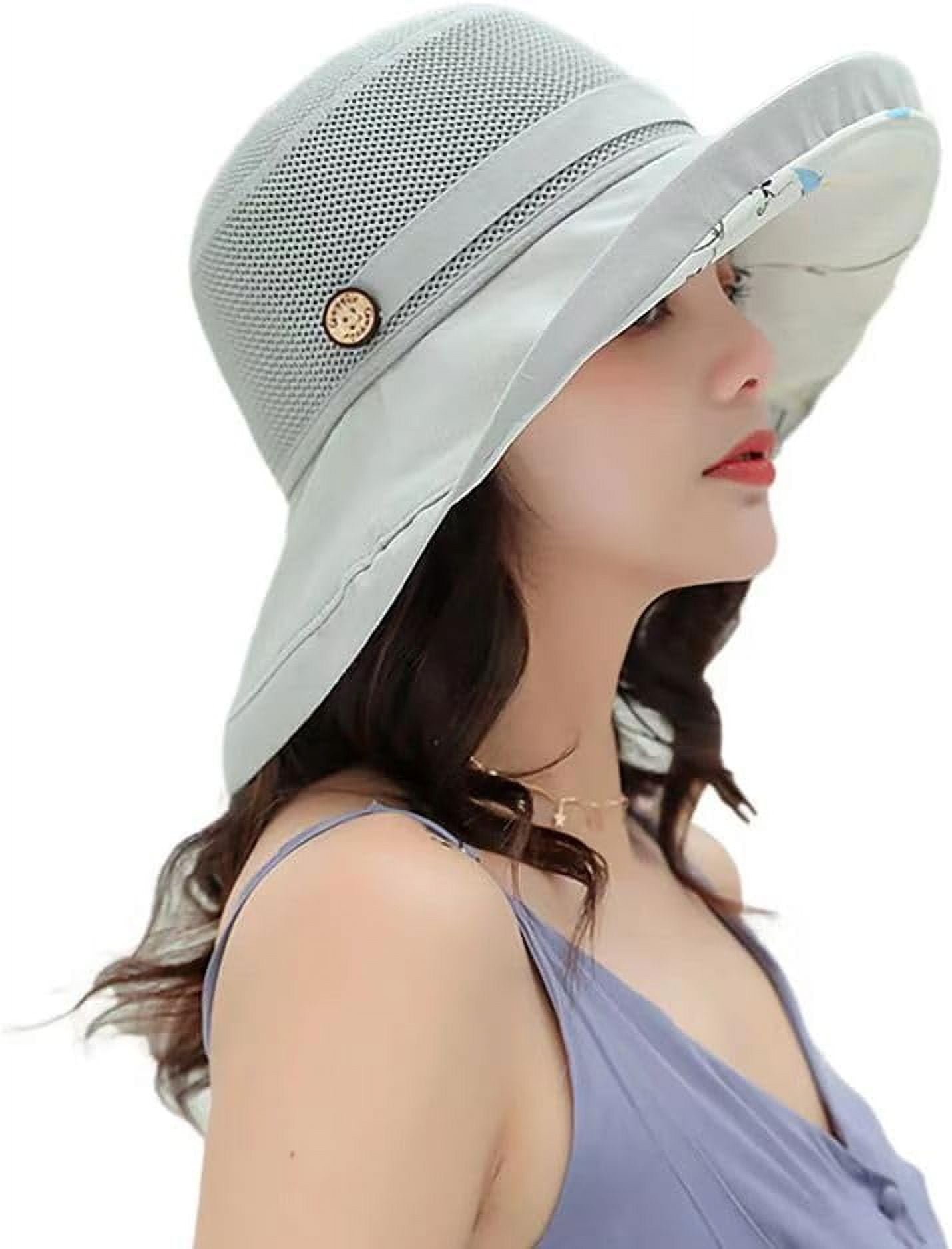 Summer Mesh Sun Hats For Women Uv Protection Wide Brim Packable Beach
