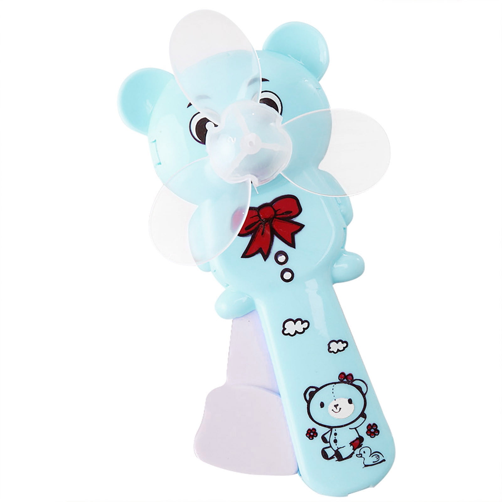 Summer Mini Portable Bear Hand Pressure Fan Handheld Cooling Fan Stand ...