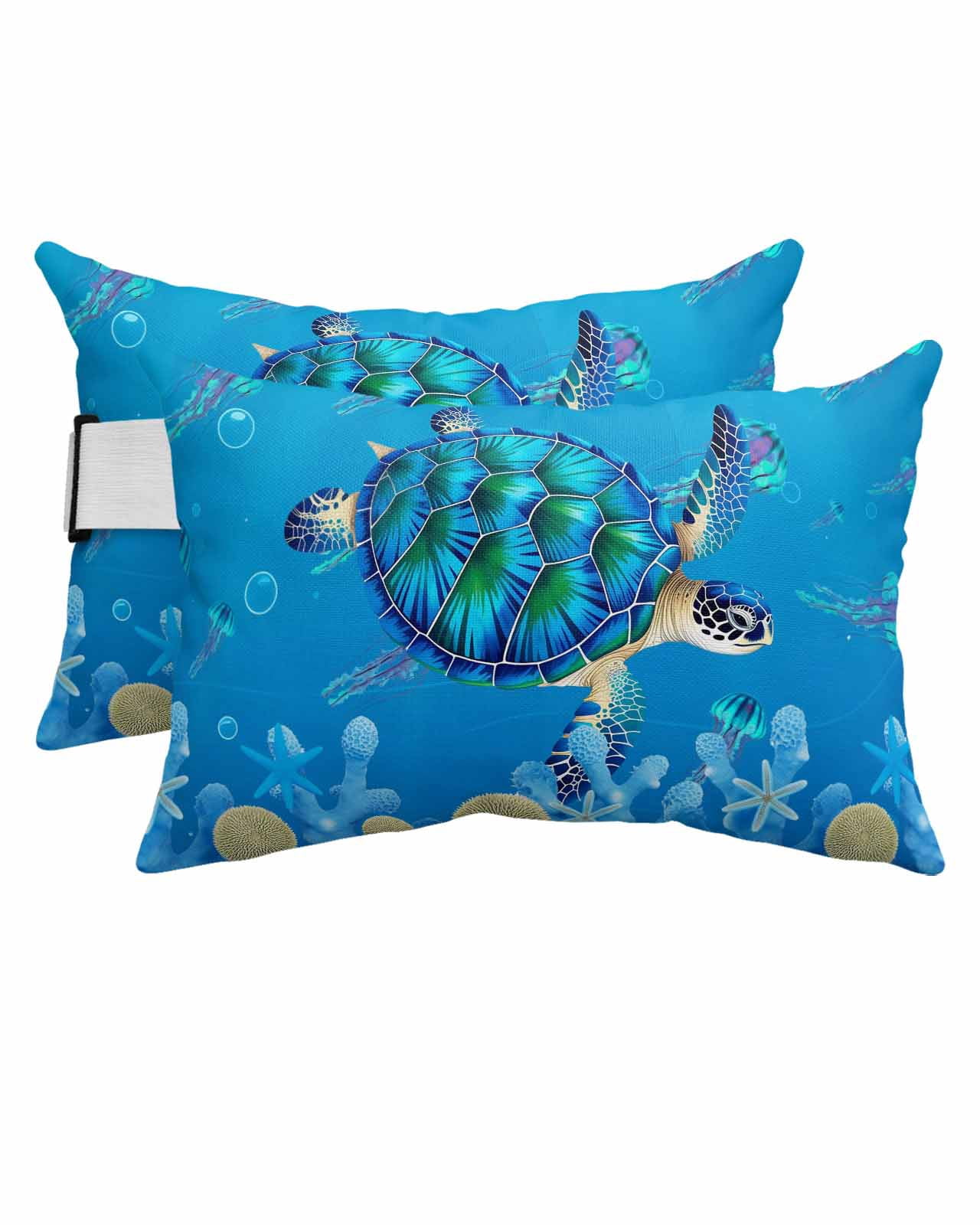Summer Nautical Outdoor Head Resting Pillows with Insert Ocean Sea ...