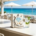 Summer Nautical Wooden Napkin Holder Seaside Breeze Design for Kitchen ...