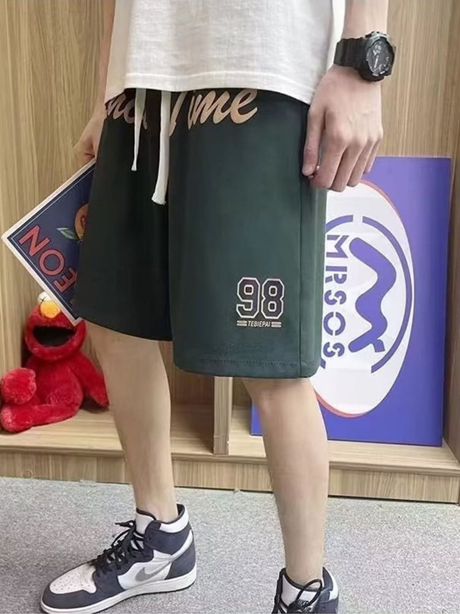 Summer New Letter Foam Print Casual Shorts For Men Y2K High Street ...