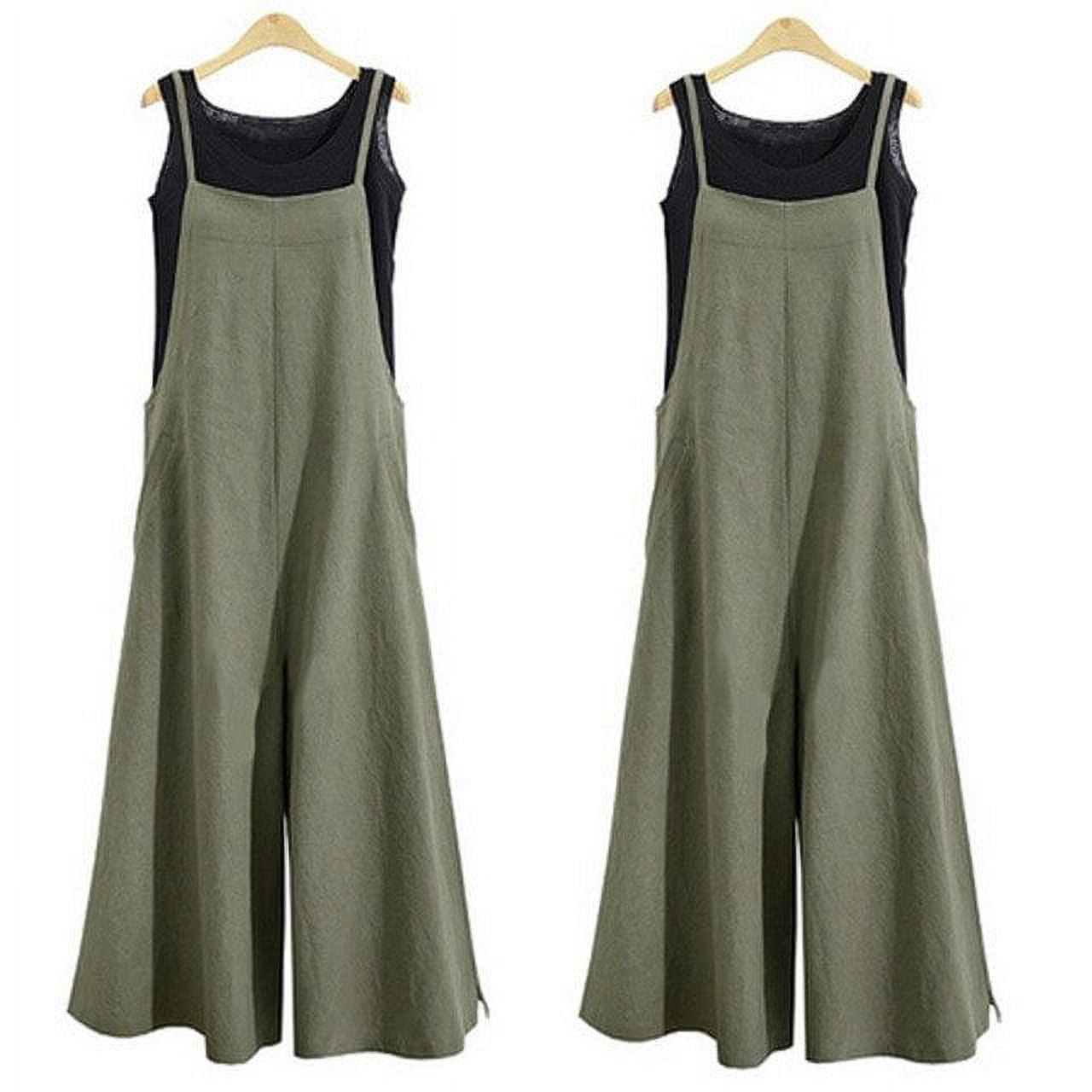 Summer New Style Fashion L~20XL Women Sleeveless Jumpsuit Overalls Bib ...