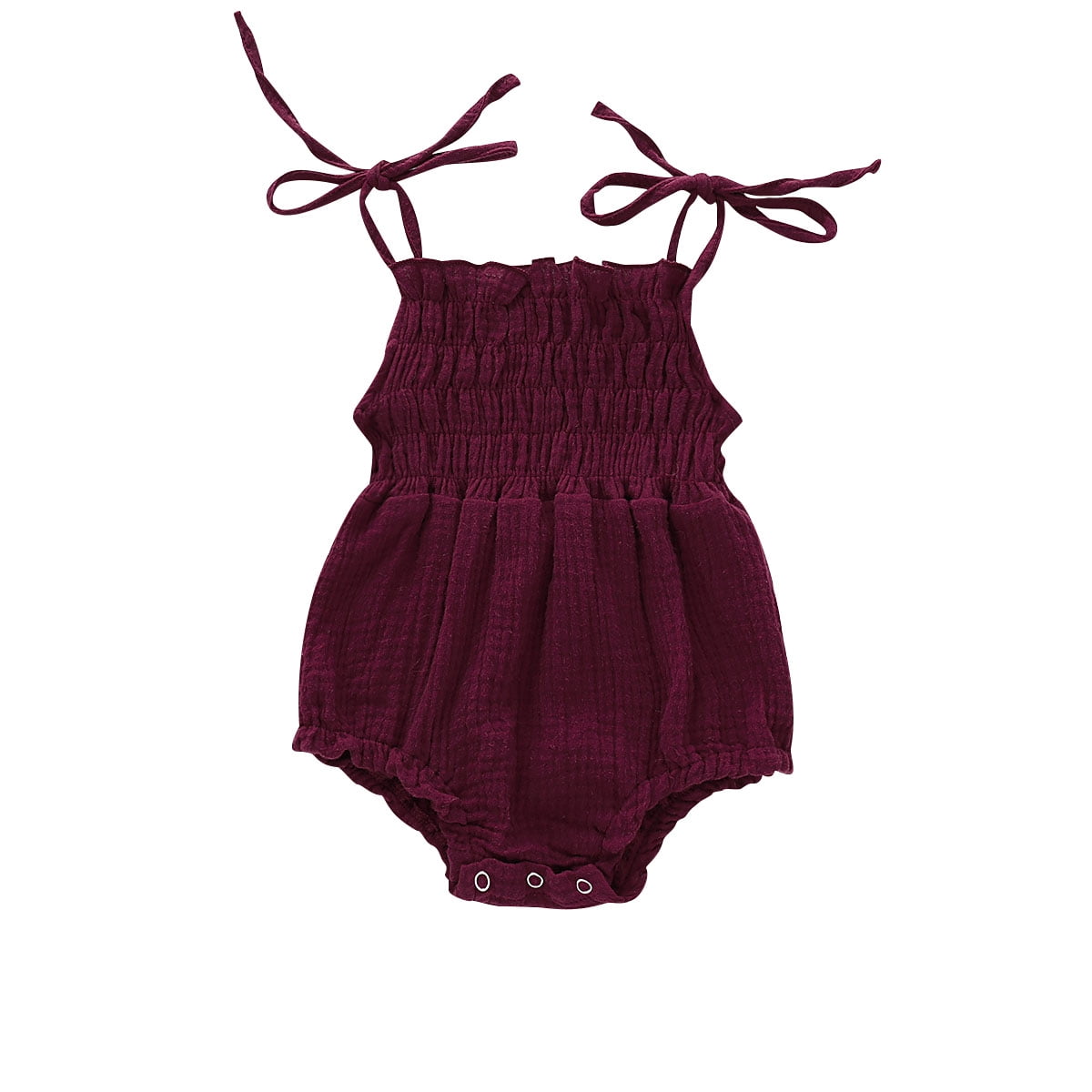 Luethbiezx Summer Baby Girl Romper Bodysuit Set, Maroon - Walmart.com
