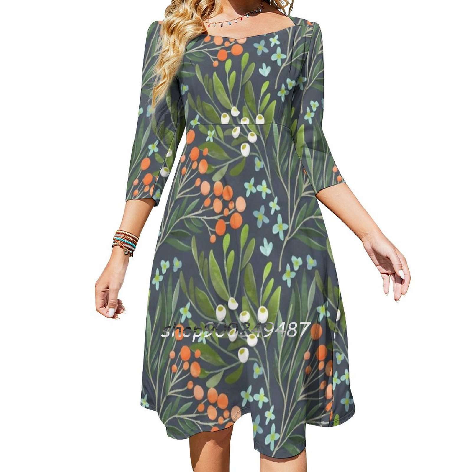 Summer Night Sweetheart Knot Flared Dress Fashion Design Large Size ...