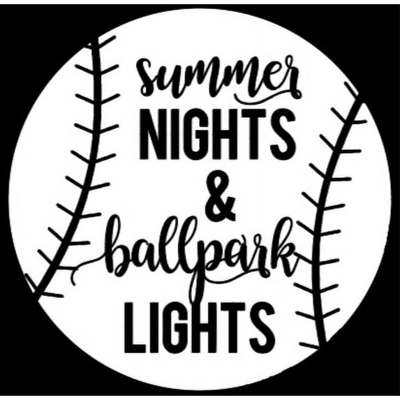 Summer Nights and Ballpark Lights Baseball - Car Window - Premium Vinyl ...