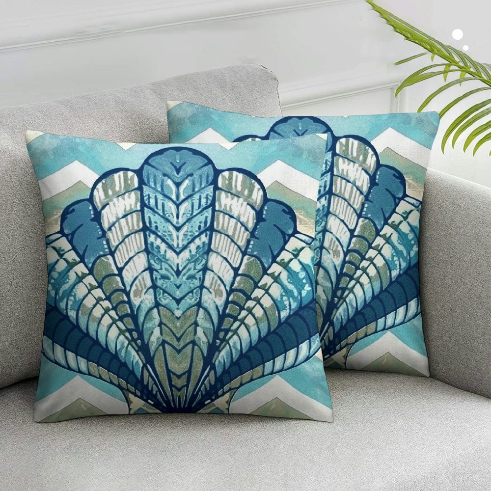 Summer Ocean Coastal Throw Pillow Covers 18x18 Set of 2 Nautical Beach ...