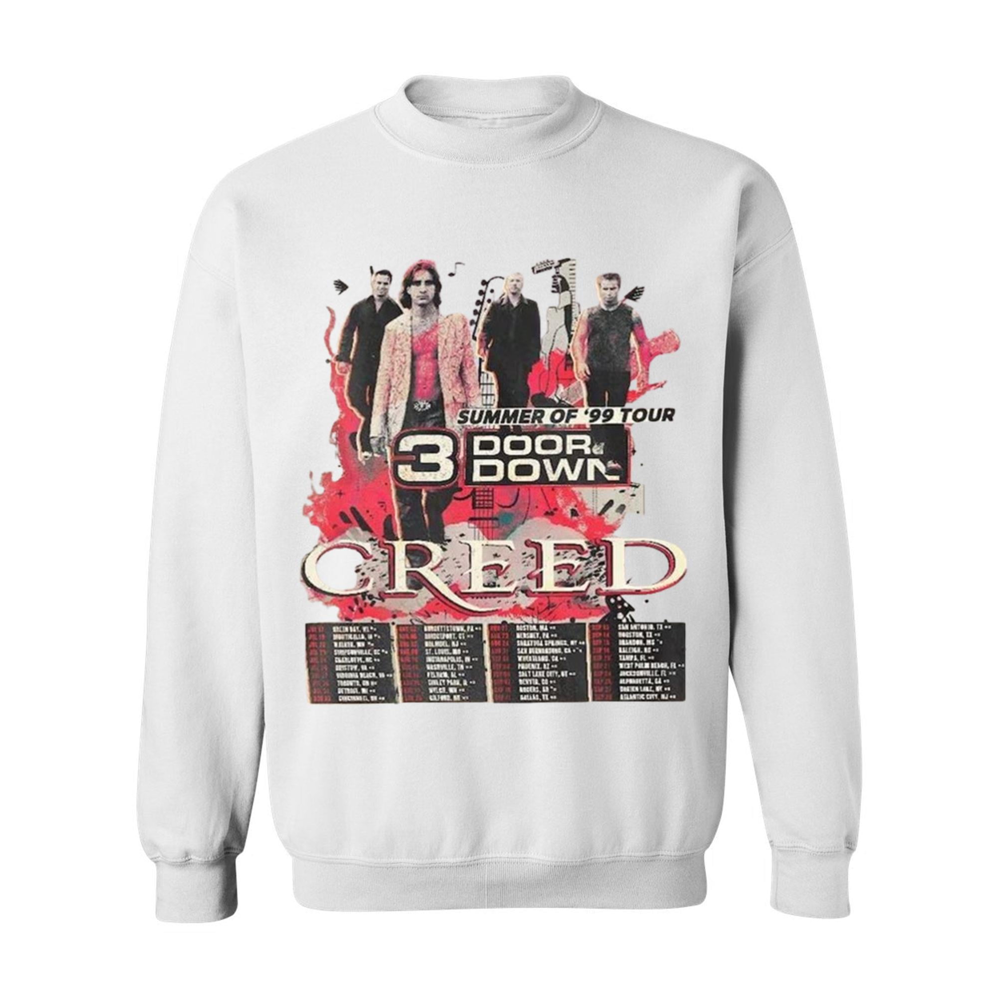 Summer Of ’99 Tour Creed Concert Schedules Sweat Shirt - Walmart.com