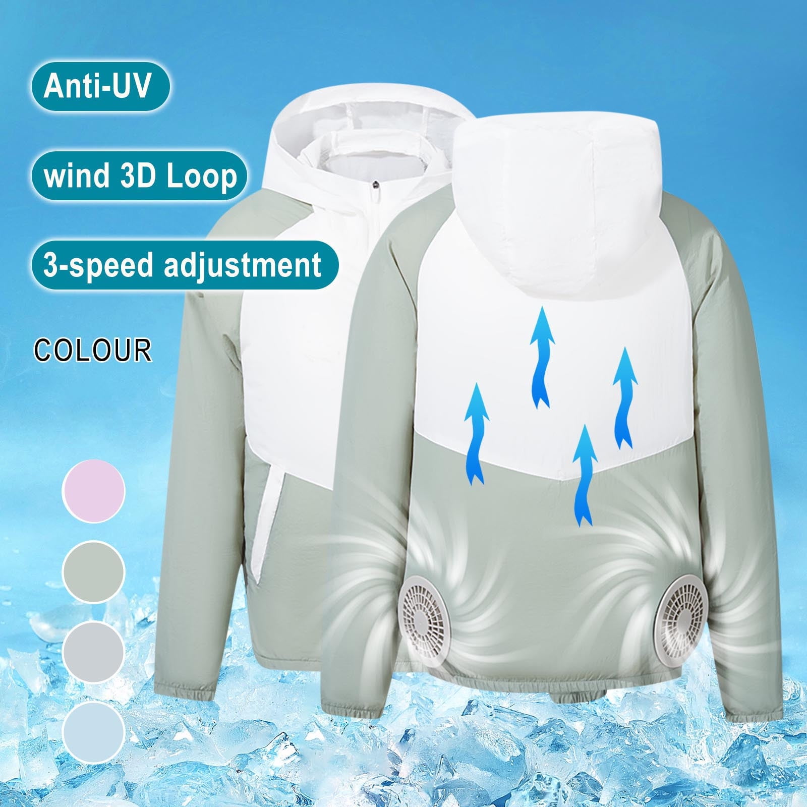 Summer Offers,Men's Cooling Jacket USB Fan Conditioning Clothing Hooded ...