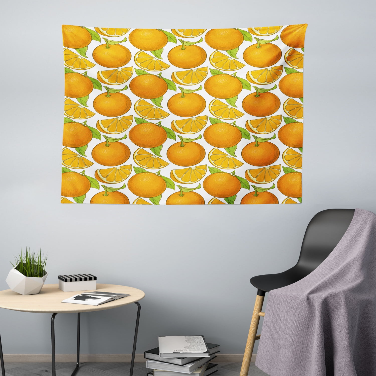 Summer Orange Tapestry, Rhythmic Motifs of Fresh Juicy Fruits Slices ...