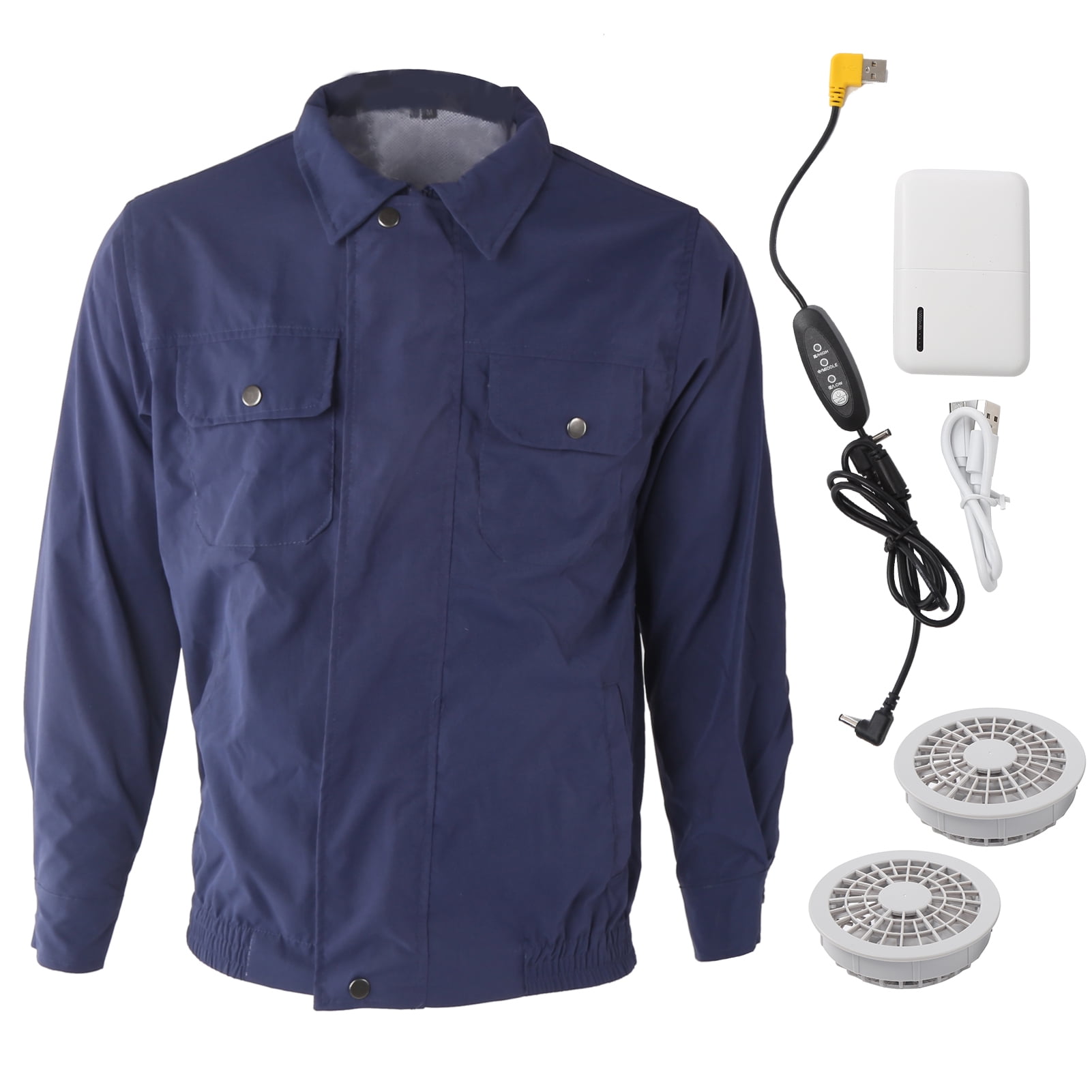 Summer Outdoor Cooling Jacket with USB-Powered Fan and Air Conditioning ...