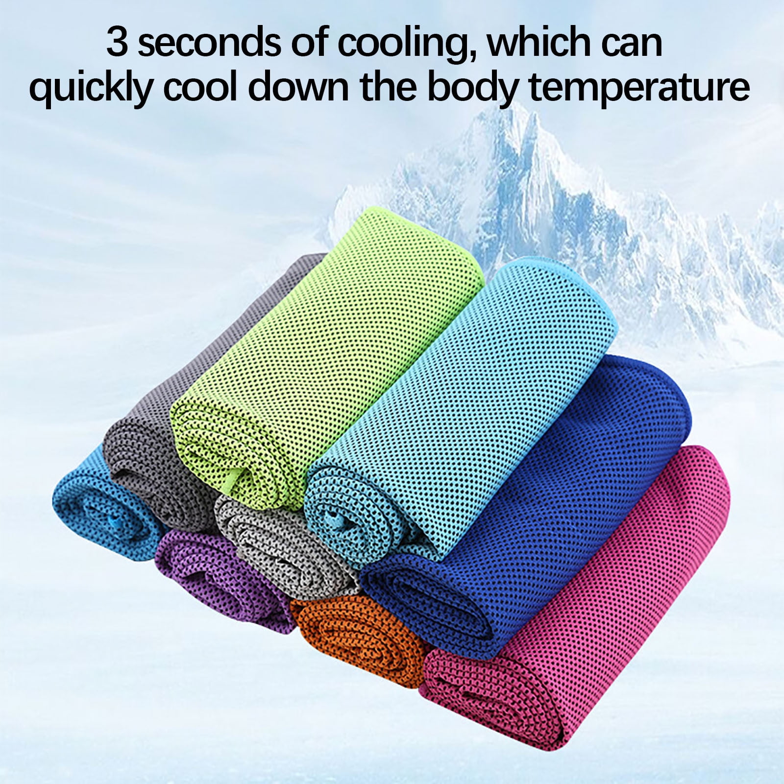 Summer Outdoor Fitness Ice Silk Cold Feeling Quick Drying Cool Sports ...