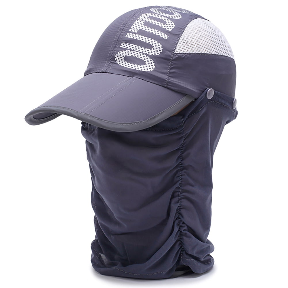 Summer Outdoor Travel Foldable Face Cover Sun Hat Unisex Anti-UV ...
