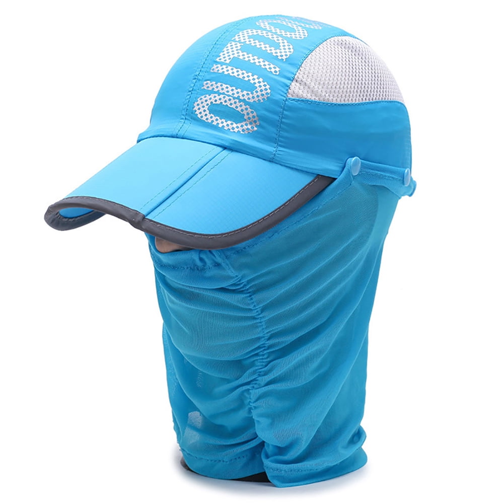 Summer Outdoor Travel Foldable Face Cover Sun Hat Unisex Anti-UV ...