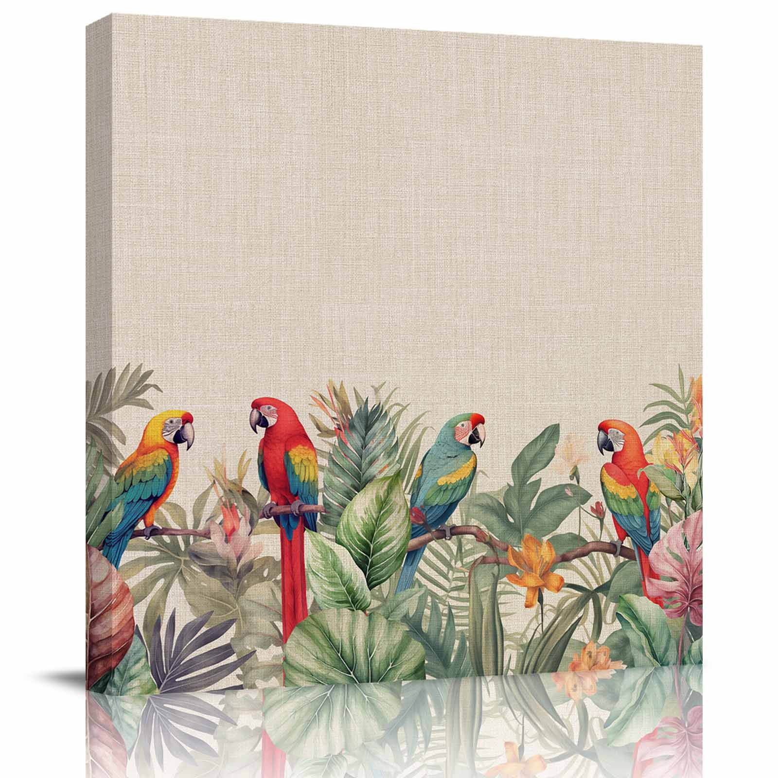 Summer Palm Leaves Canvas Print Wall Art Painting, Modern Wall Decor ...