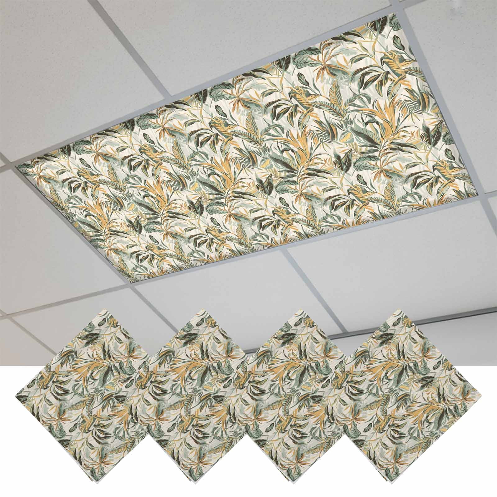 Summer Palm Magnetic Fluorescent Light Covers for Ceiling Lights 2 x 4 ...