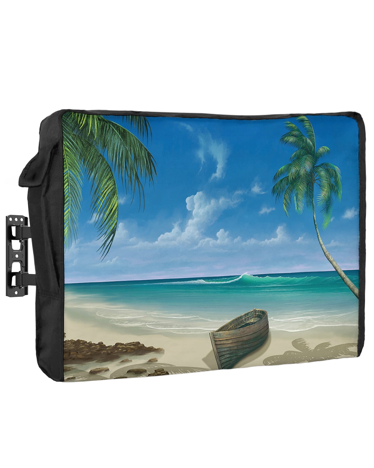 Summer Palm Tree Ocean Beach Boat Outdoor Tv Cover 40"-43" Waterproof ...
