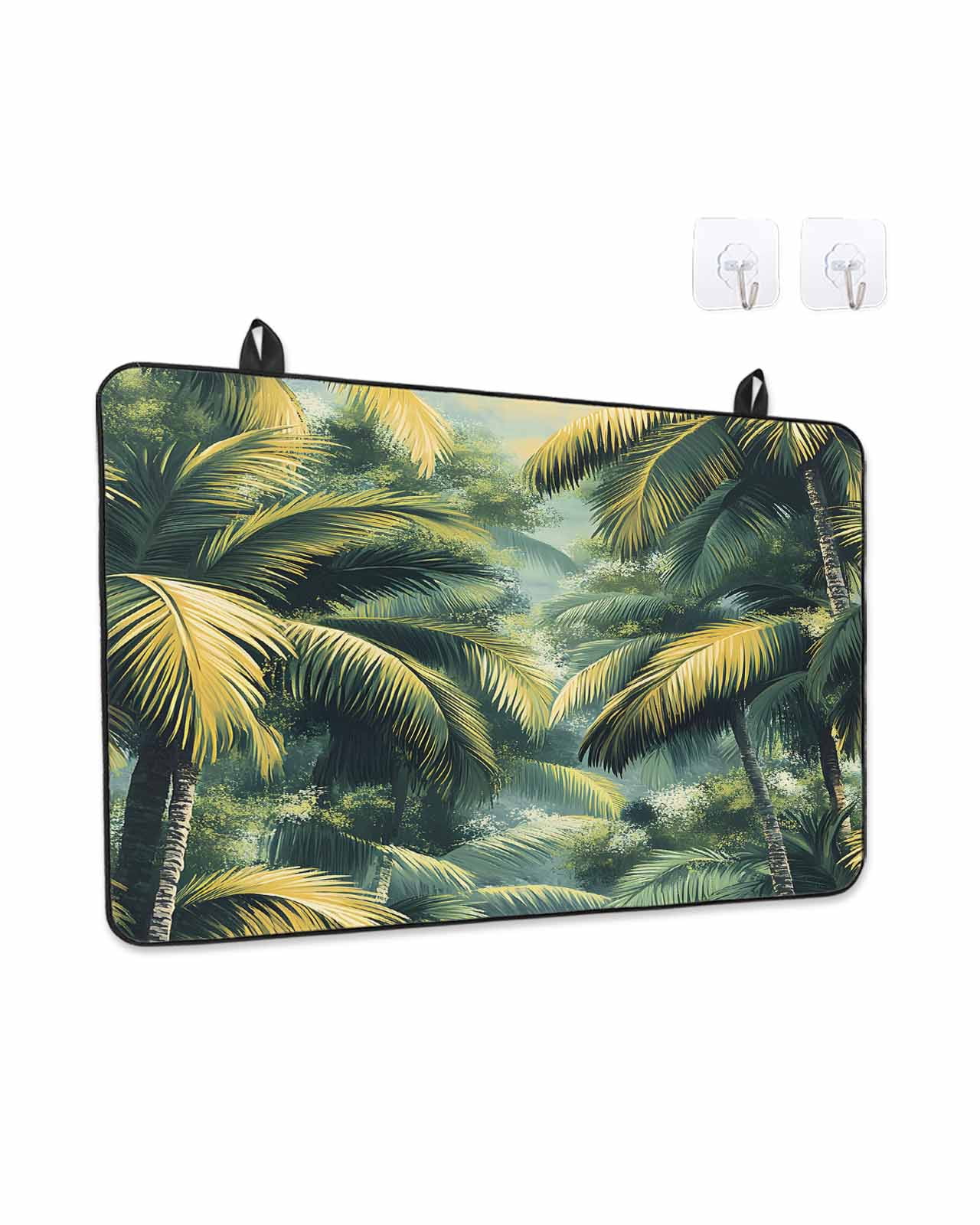 Summer Palm Tree Stove Top Covers for Electric Stove, Kitchen Glass ...