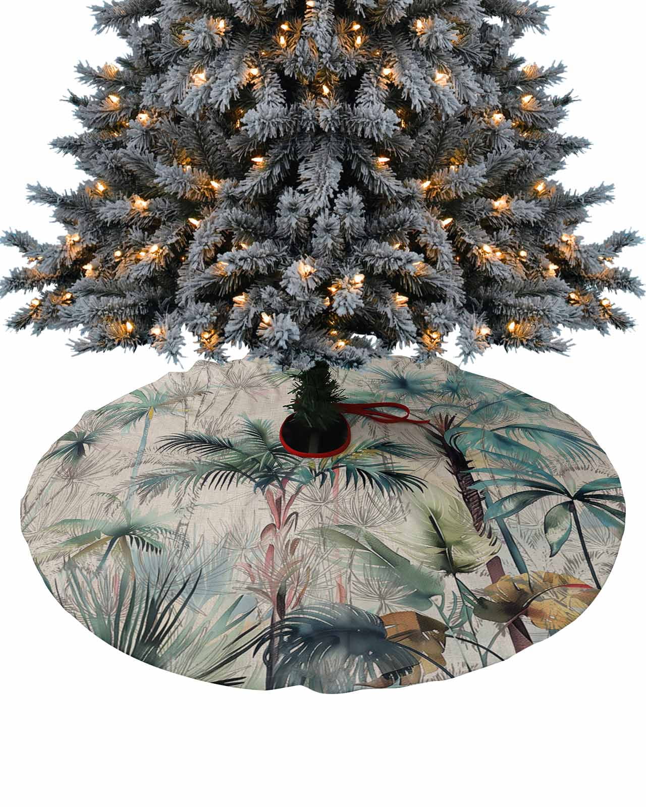 Summer Palm Trees Christmas Tree Skirt 36 Inches Large Christmas Skirt ...