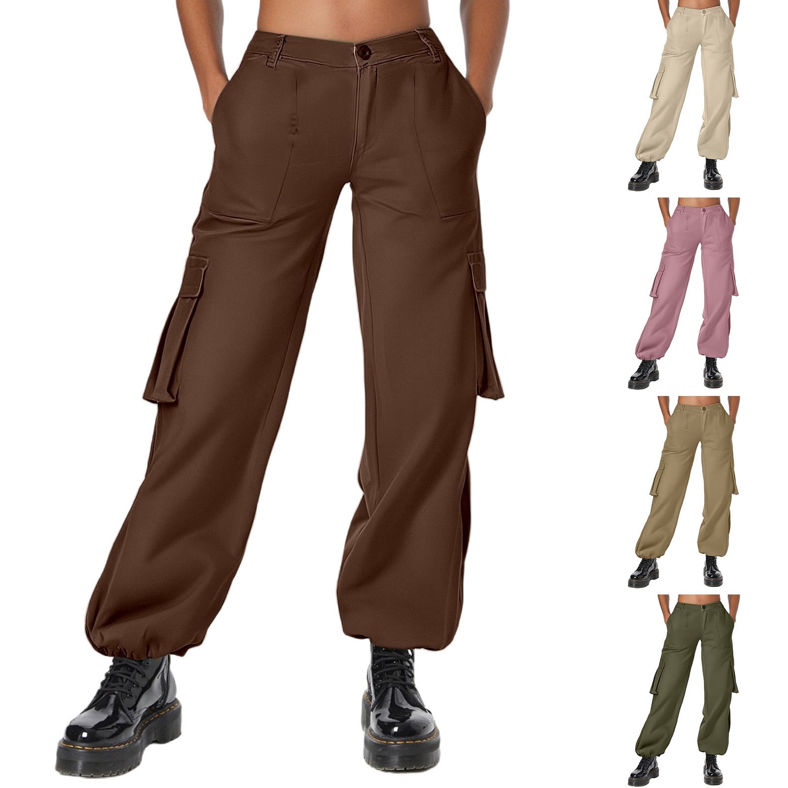 Summer Pants For Women High Waist Loose Fit Y2K Stretchy Streetwear ...