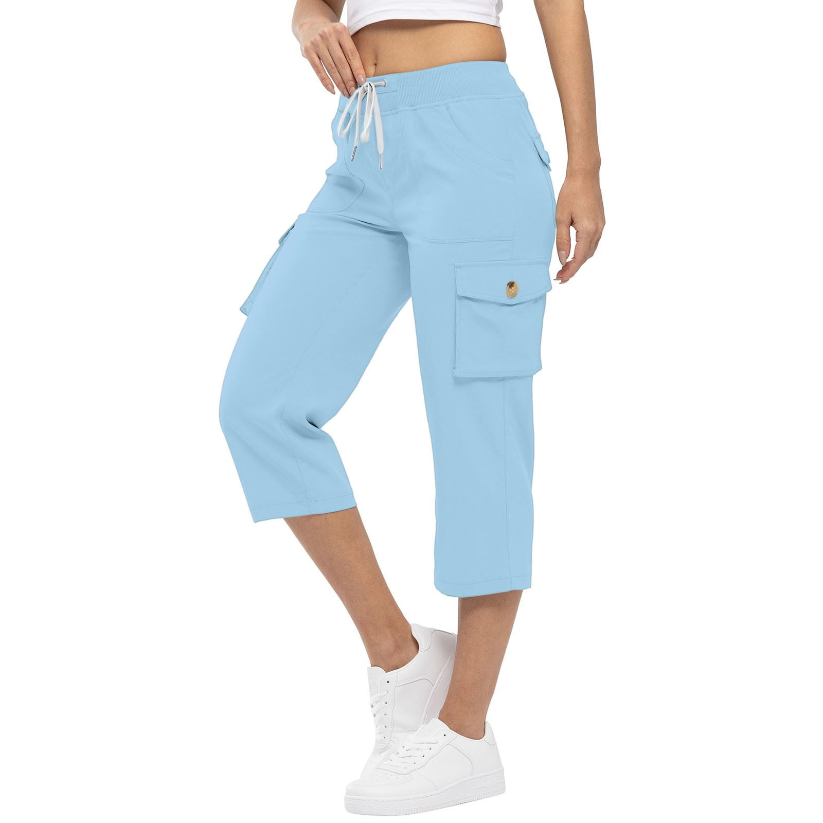 Summer Pants for Women Cargo Capris Hiking Pants Summer Casual ...