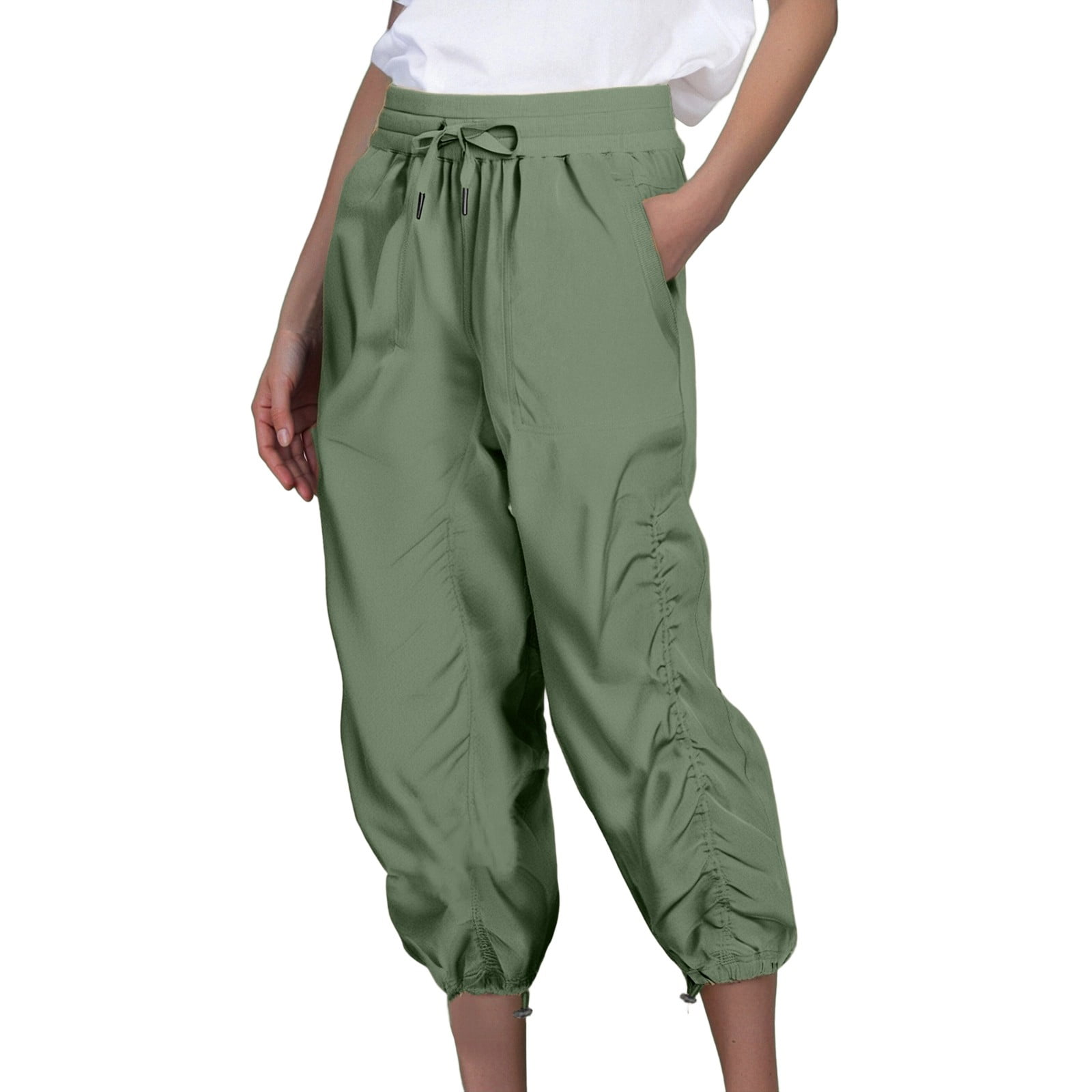 Summer Pants for Women Casual Capri Pants Lightweight Comfortable ...