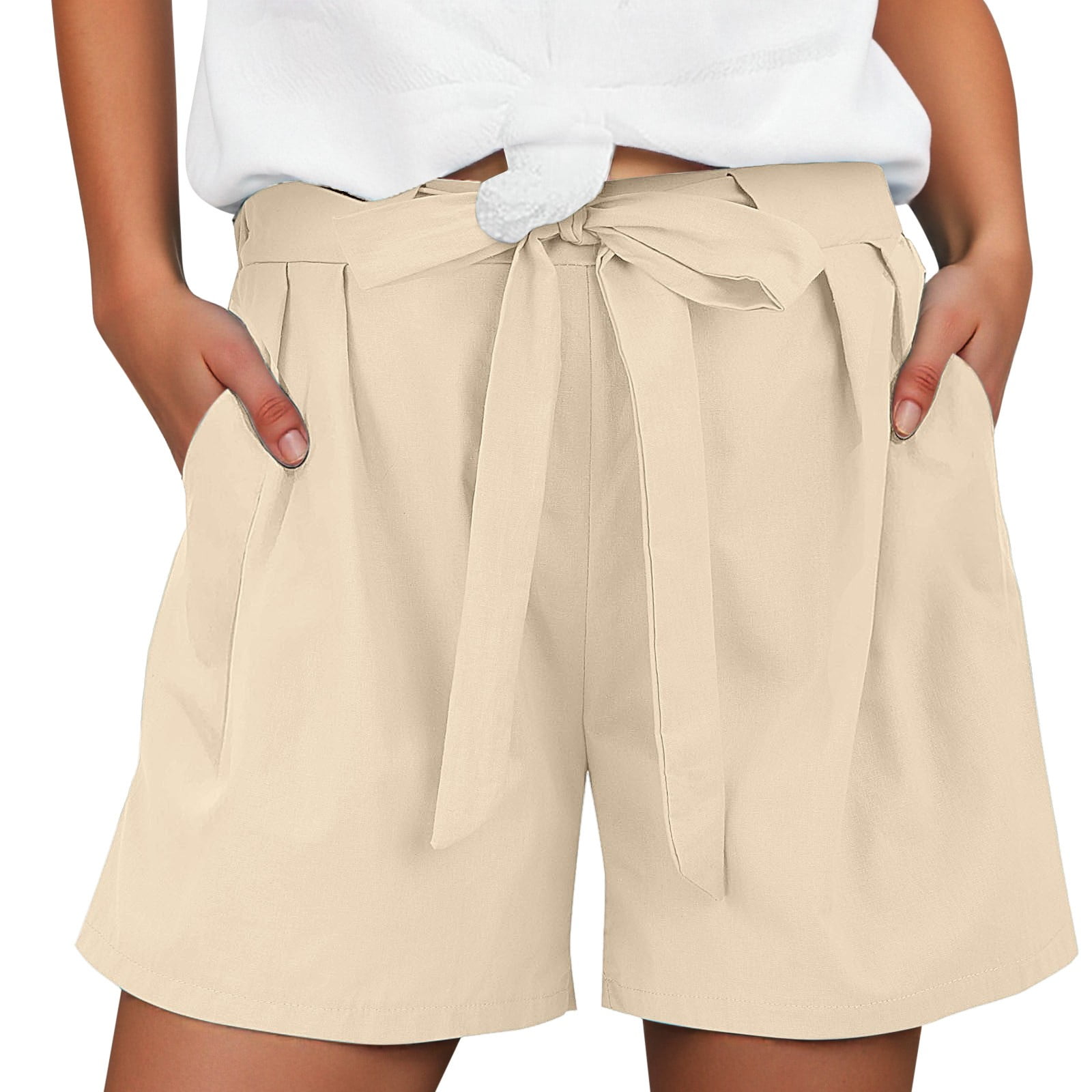 Summer Pants for Women Casual Summer Shorts With Tie Detail Comfortable ...