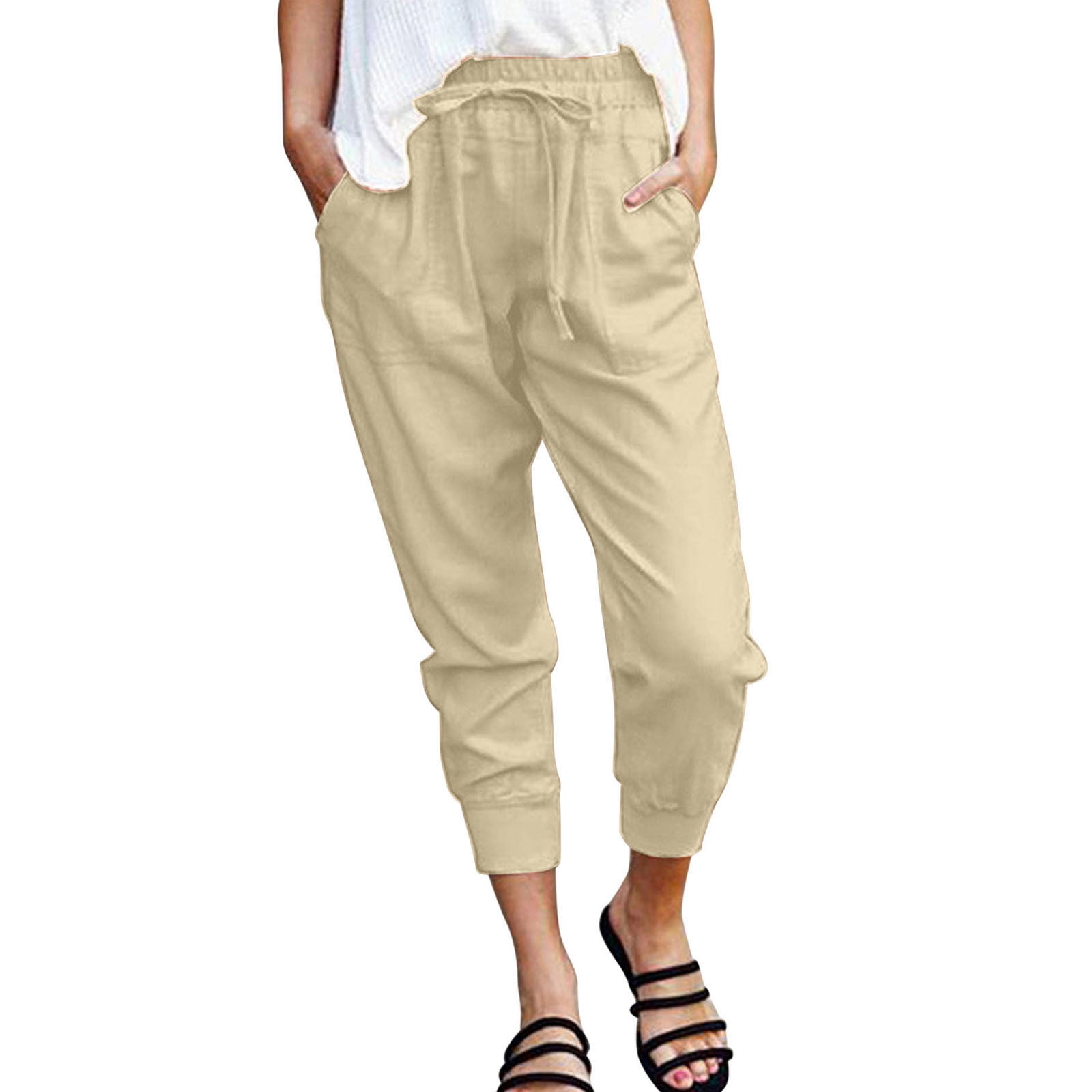 Summer Pants for Women Fall Clothes Regular Fit Straight Silk Pants ...