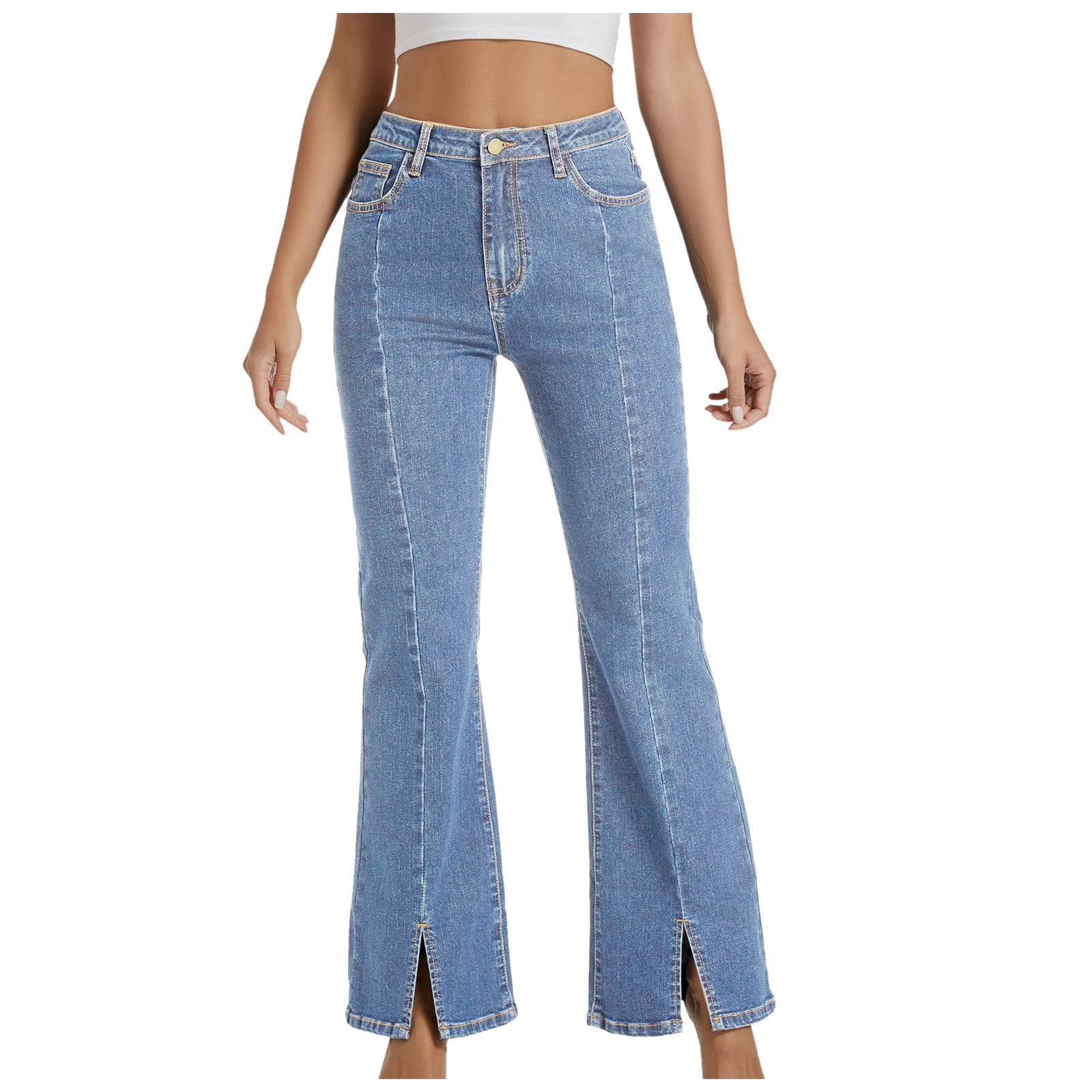 Summer Pants for Women Flare Jeans For Women Bottom Jeans High Waisted ...