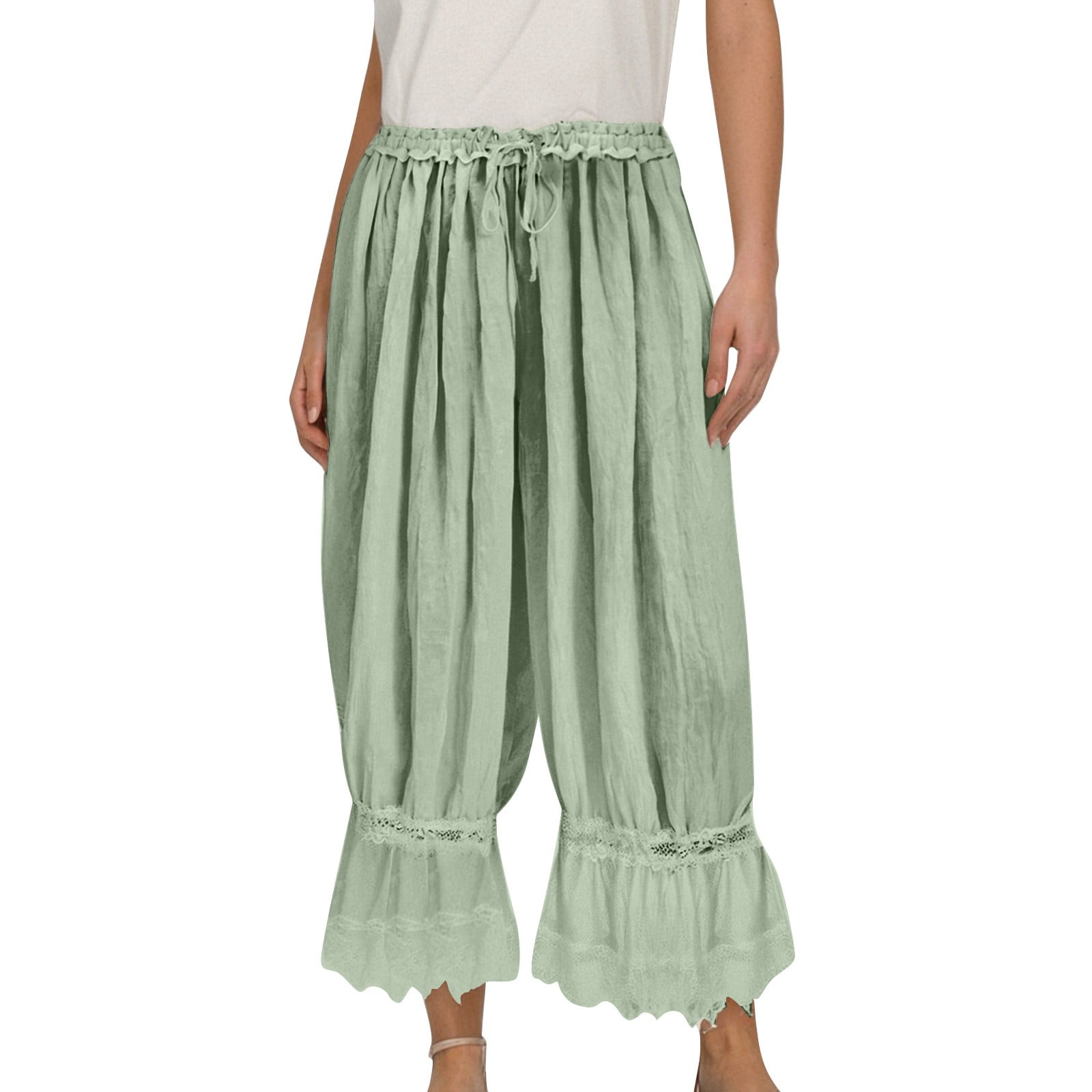 Summer Pants for Women Lace Up Hollow Out Lace Pajamas With Comfortable ...