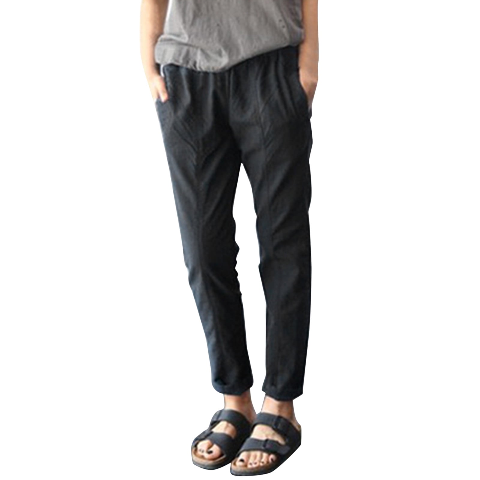 Summer Pants for Women Silk Sweatpants Women Linen Beach Pants Baggy ...