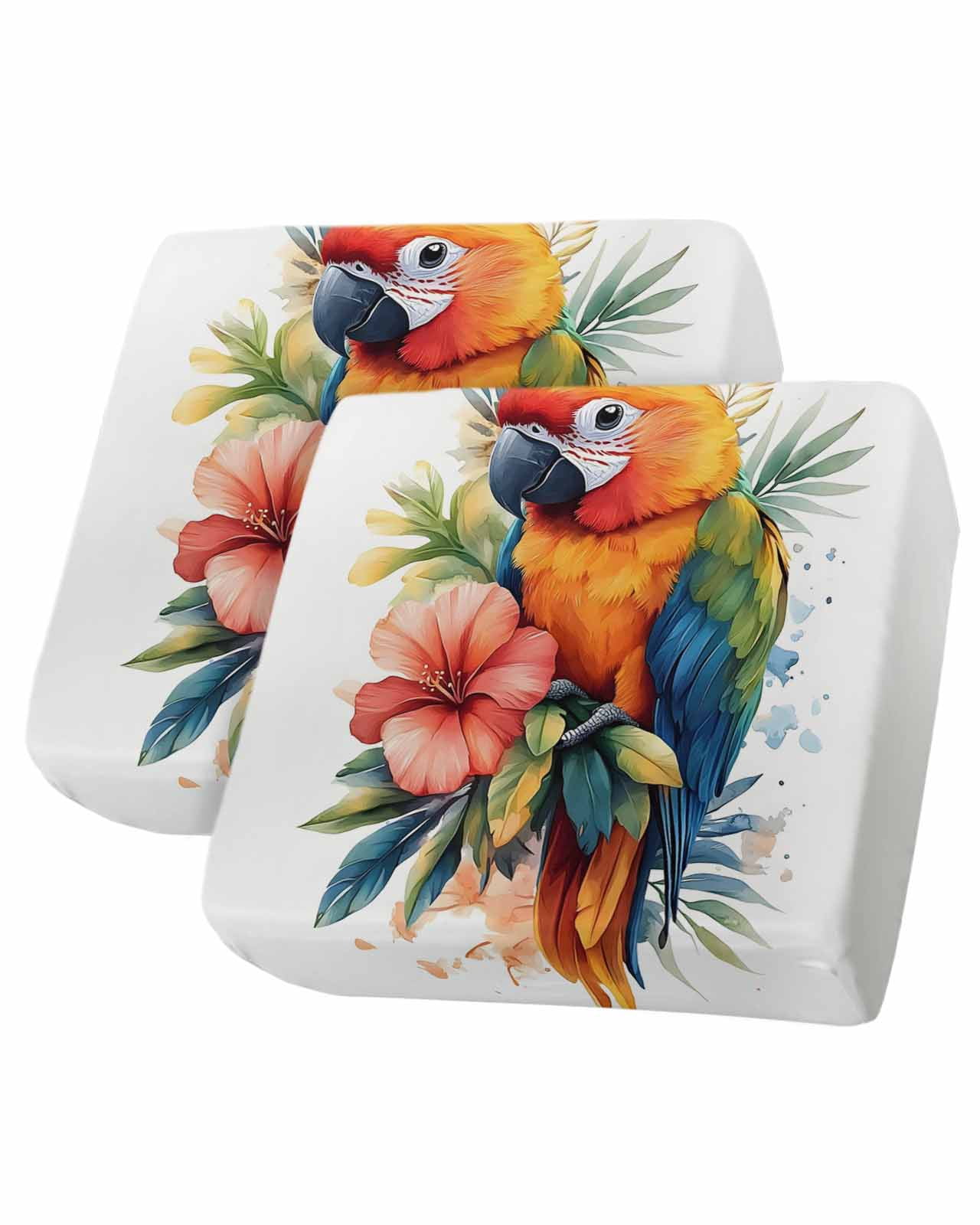 Summer Parrot Sofa Couch Cushion Covers Washable, Removable Stretchable ...
