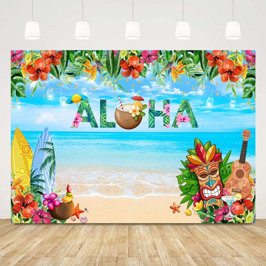 Summer Party Backdrop for Tropical Hawaiian Beach Photography ...