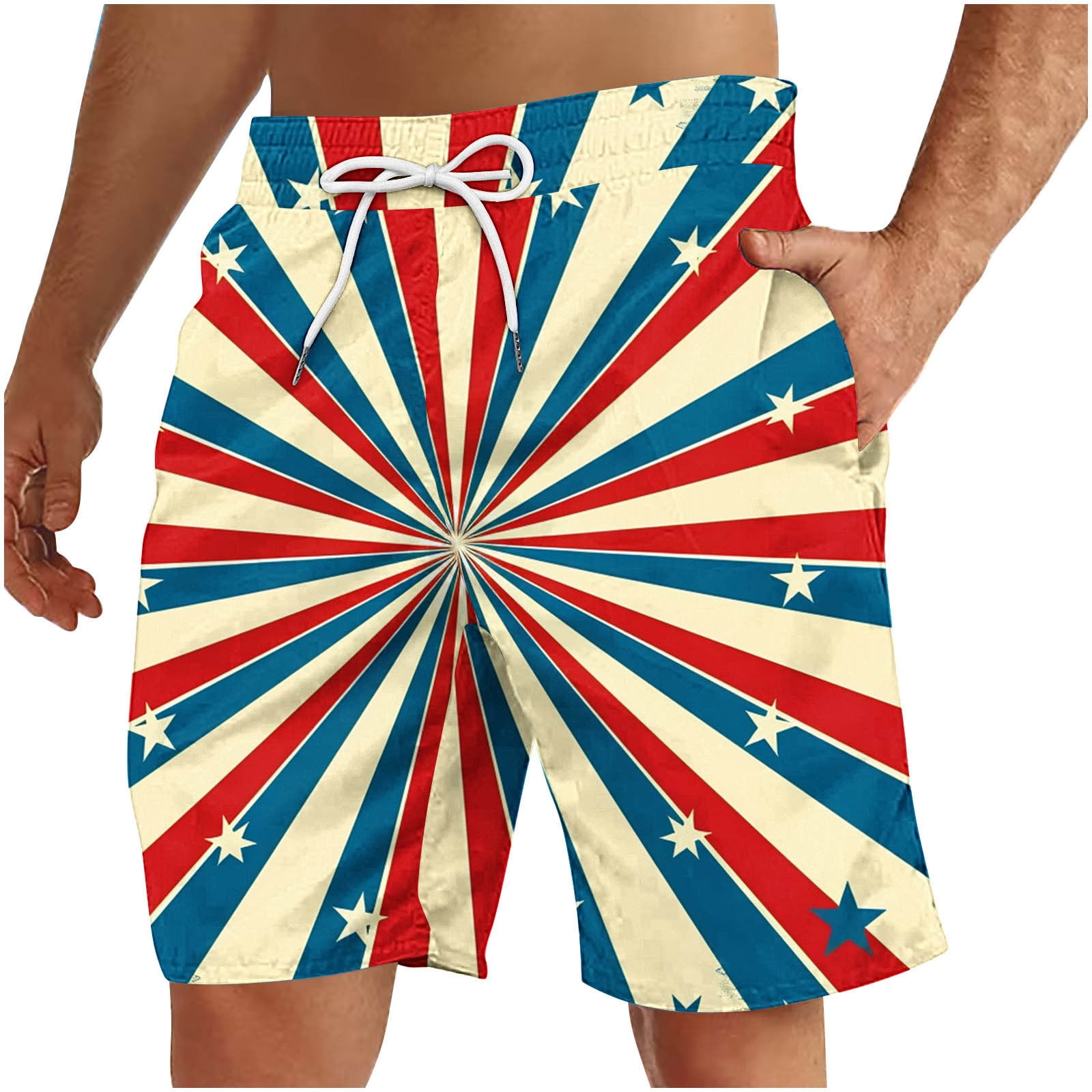 Summer Patriotic Shorts for Men Independence Day Bermuda Shorts Usa ...