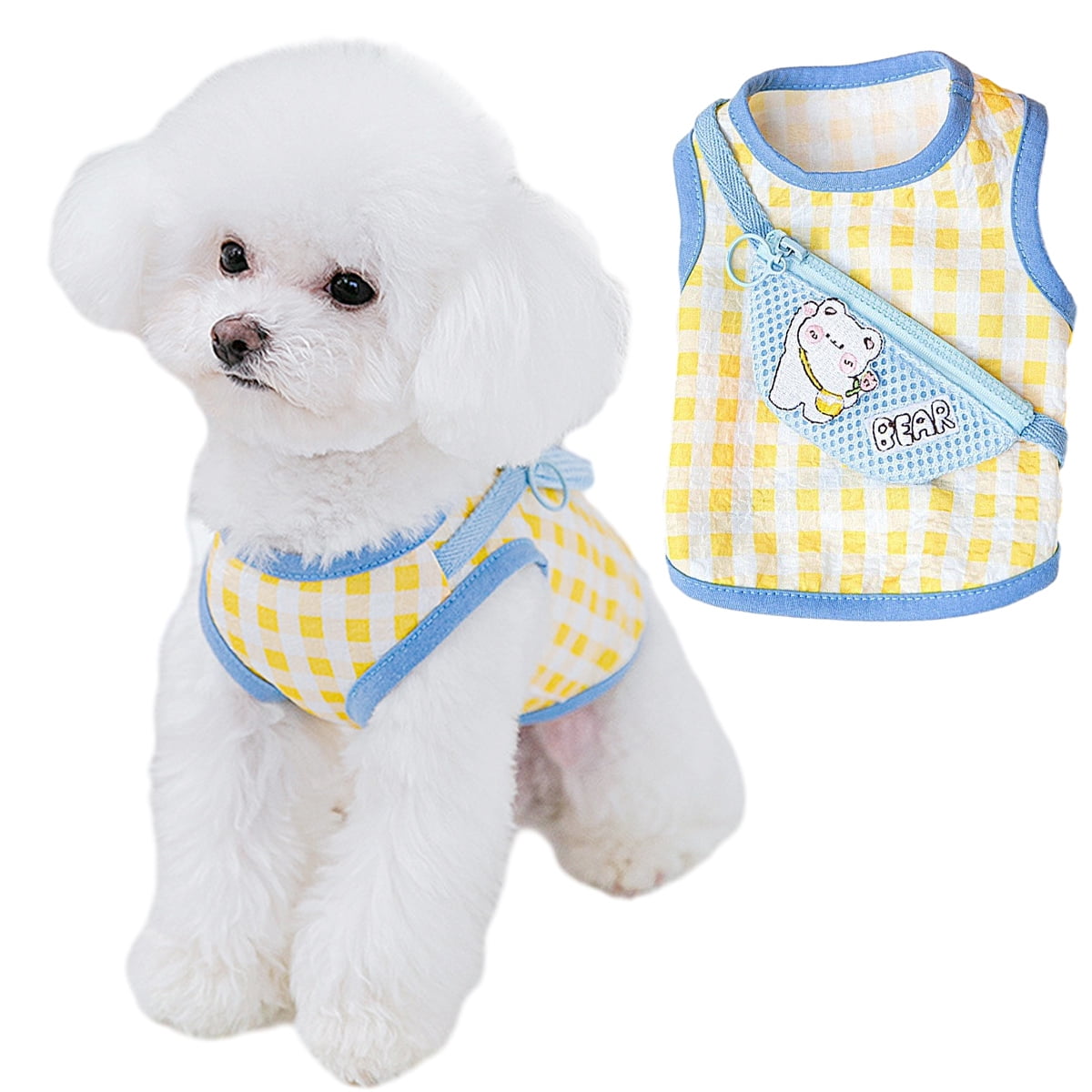 Summer Pet Clothes Sleeves Dog Shirts Dog Satchel Design Vest Puppy ...
