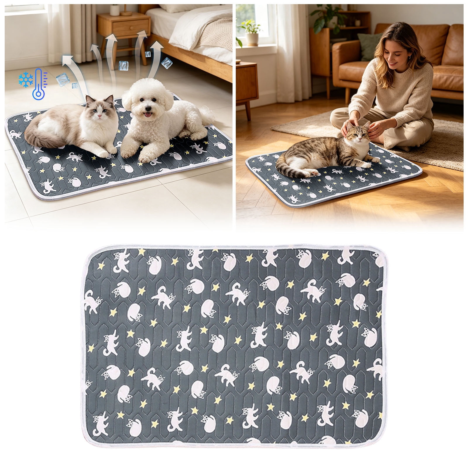 Summer Pet Cooling Mat Soft Ice Silk Latex Non鈥慣oxic Cool Sleeping Pad ...