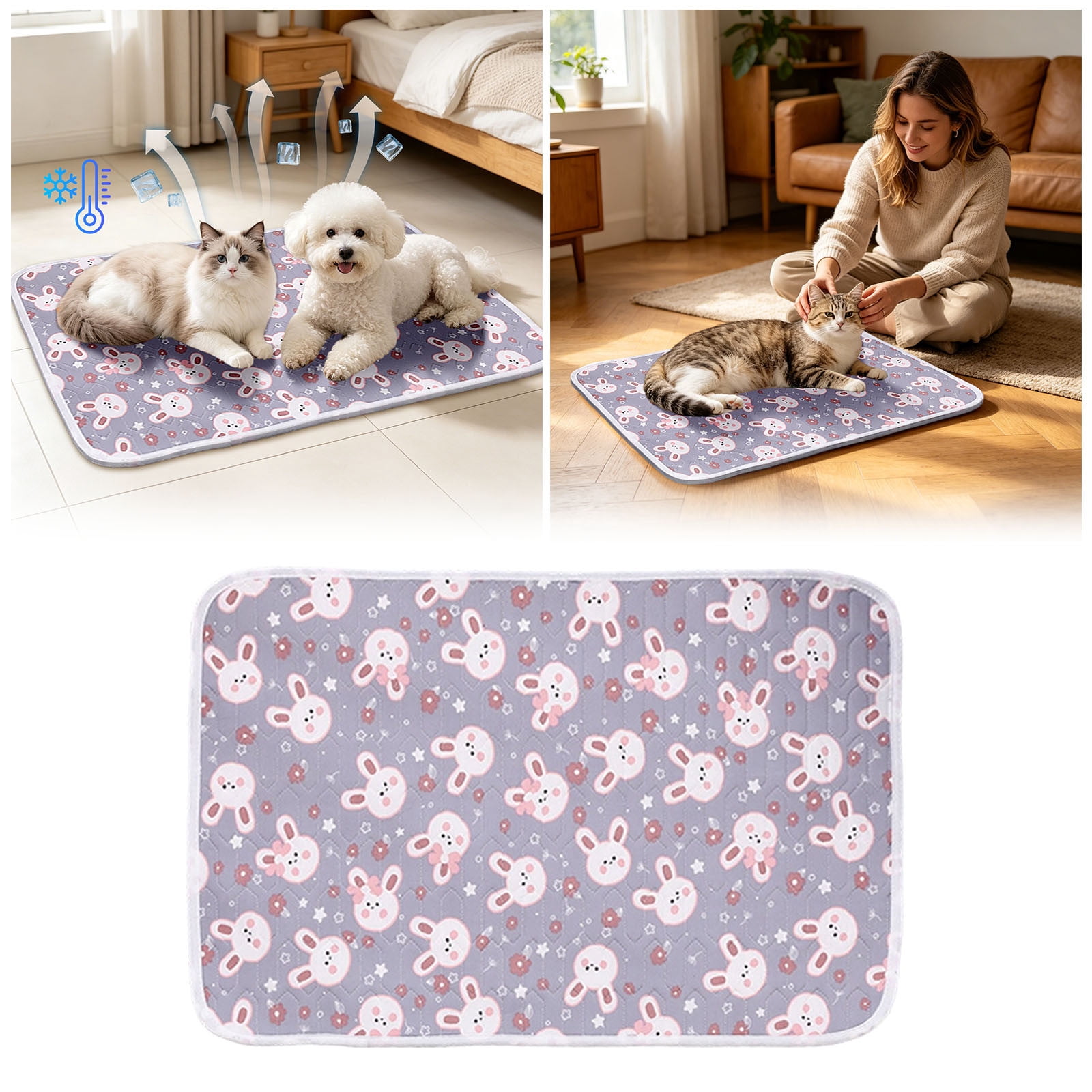 Summer Pet Cooling Mat Soft Ice Silk Latex Non鈥慣oxic Cool Sleeping Pad ...