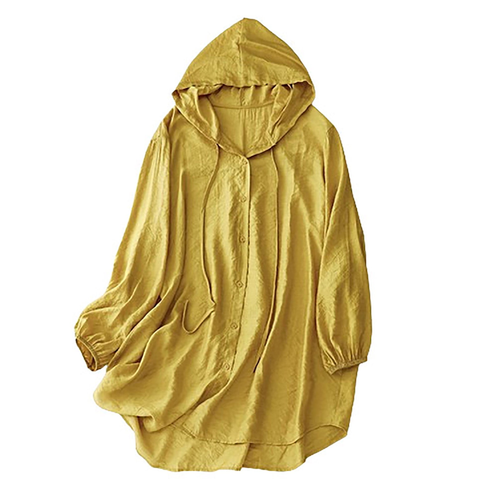 Summer Picks,Women's Linen Hooded Sun Protection Suit Long Sleeve ...