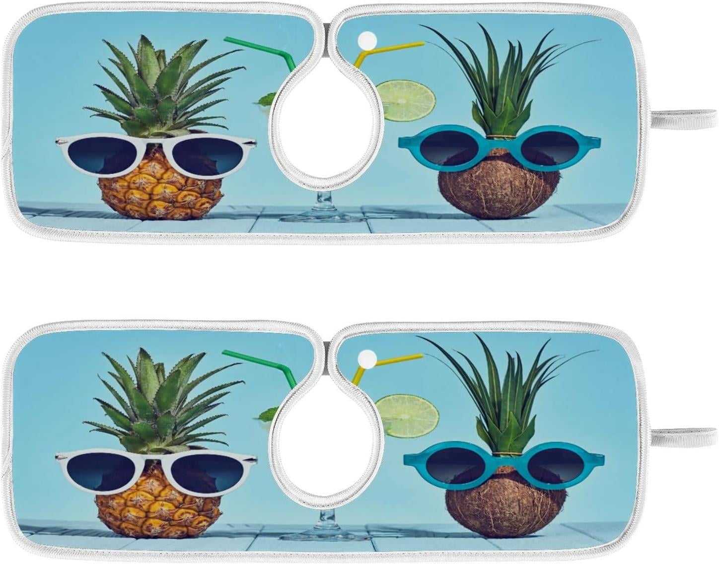 Summer Pineapple Coconut Sink Splash Guard for Faucet 2 Packs Faucet ...