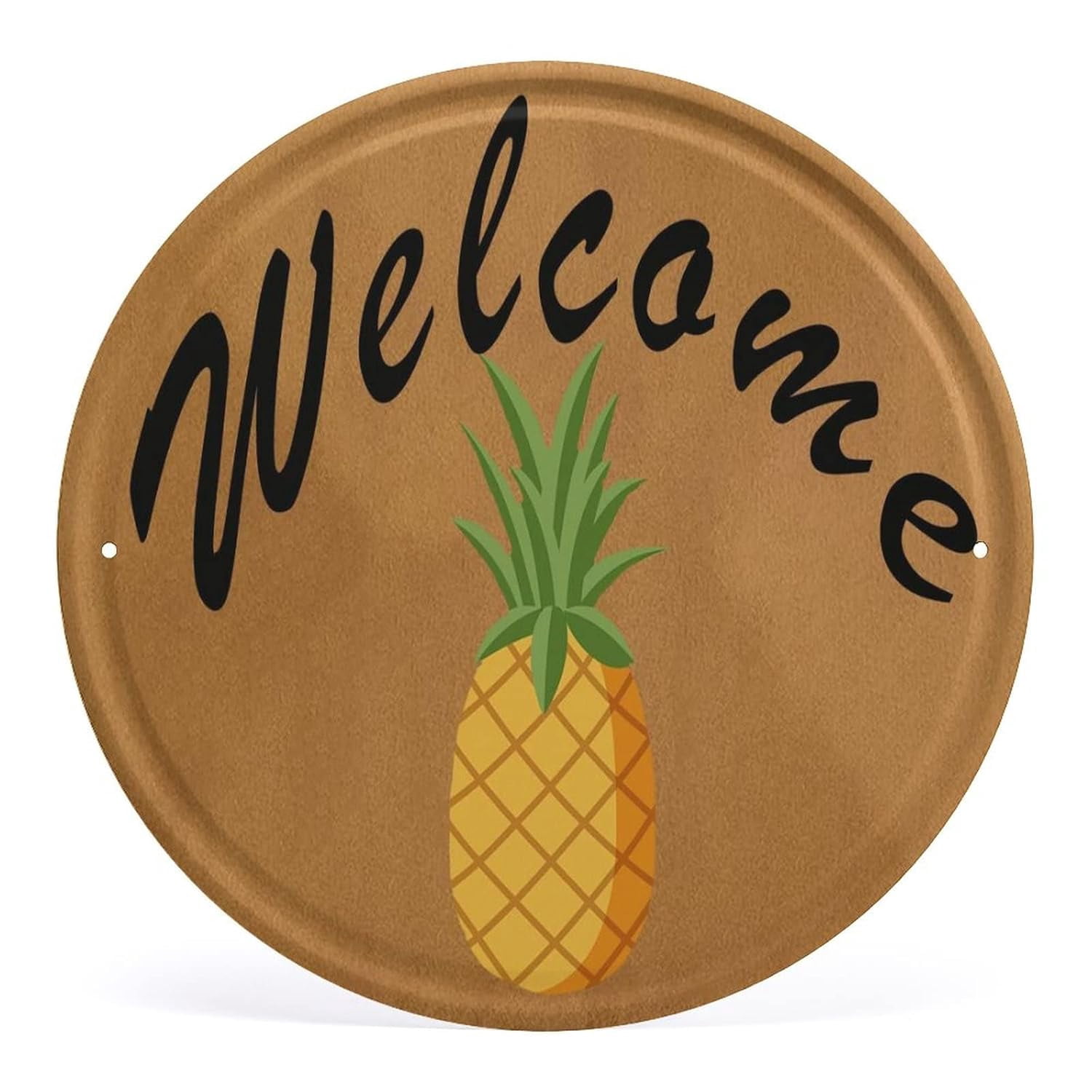 Summer Pineapple Farmhouse Kitchen Decor Farm Vintage Round Metal Tin ...